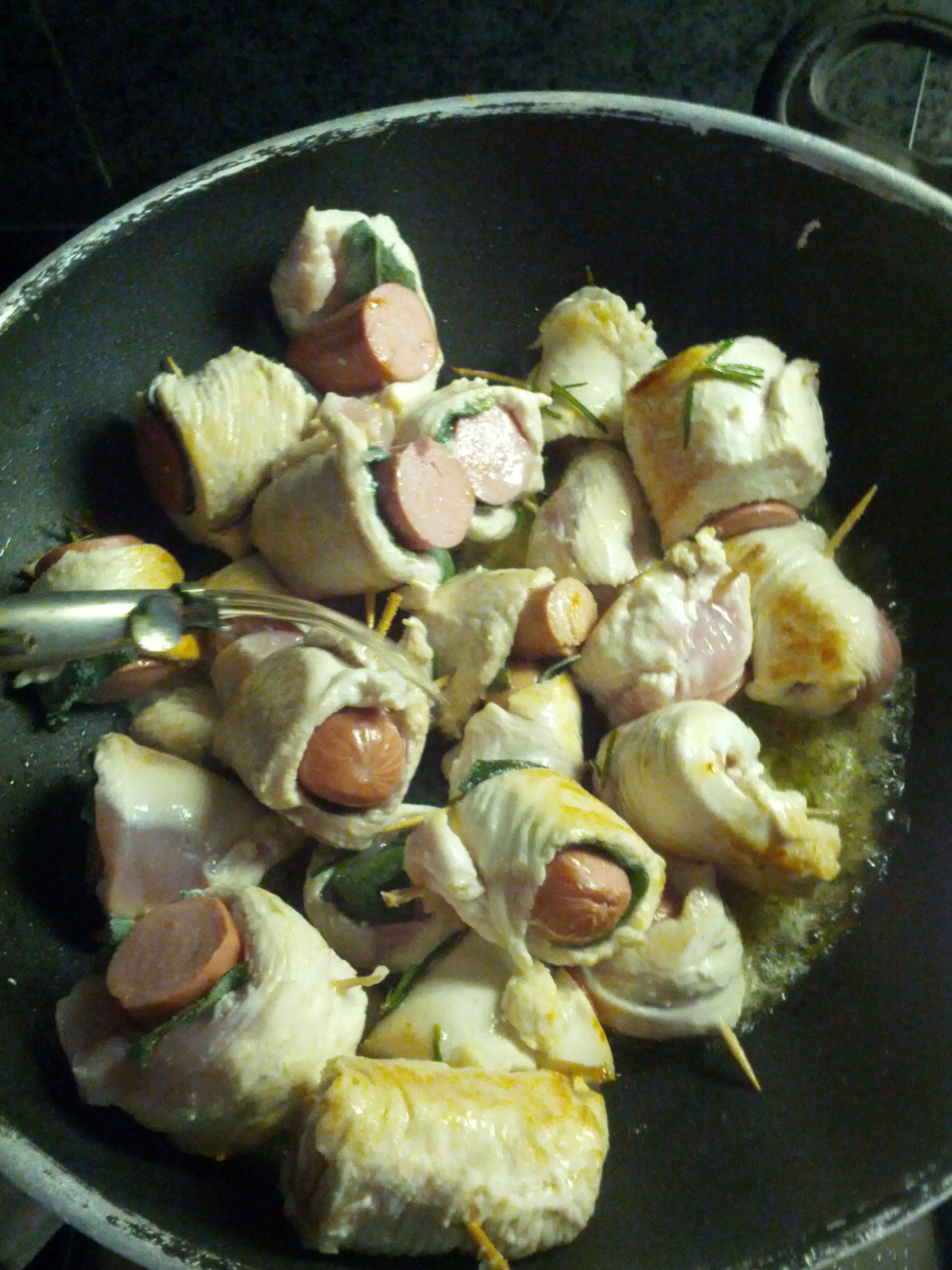 Little Turkey Roasts with Sage and Wiener Sausage | Easy Italian Cuisine